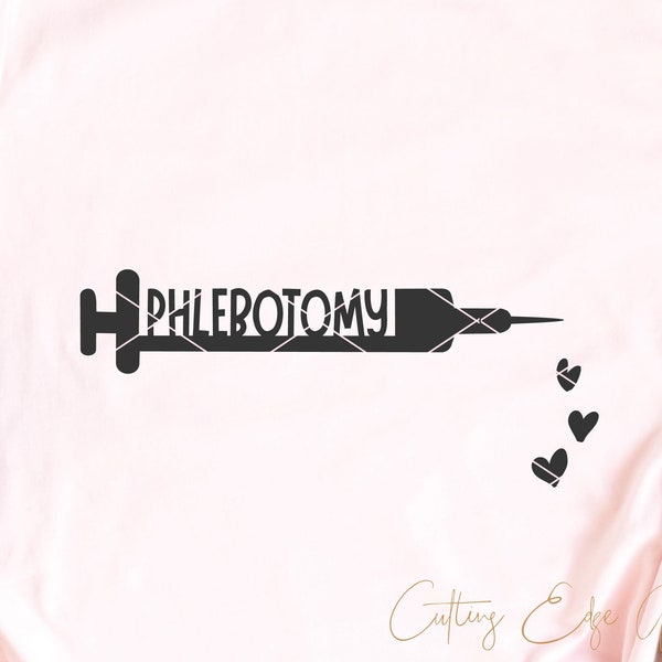 Phlebotomy Heart Needle Svg - Etsy