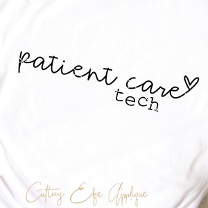 Patient Care Technician Svg Cut File Png Dxf PCT Nurse Tech Aide CNA ...