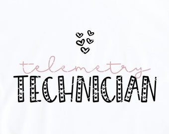 Telemetry Tech Svg & Clip Art Technician Cardiac Monitor | Etsy