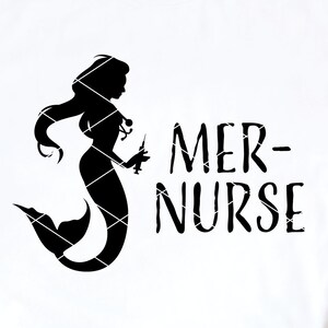 Mermaid Nurse Svg & Clip Art Mer-nurse Svg LPN RN NP Nurse Life Nursing ...