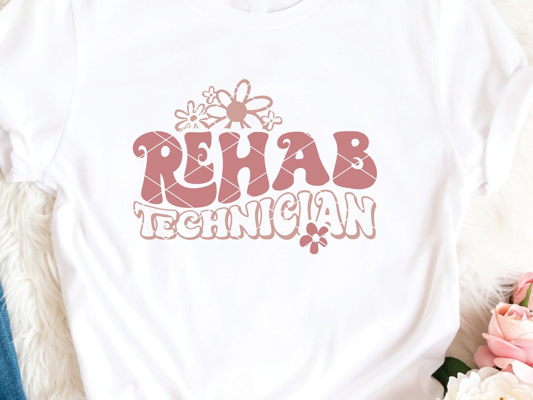 Retro Rehab Technician Svg Cut File Rehabilitation Tech - Etsy