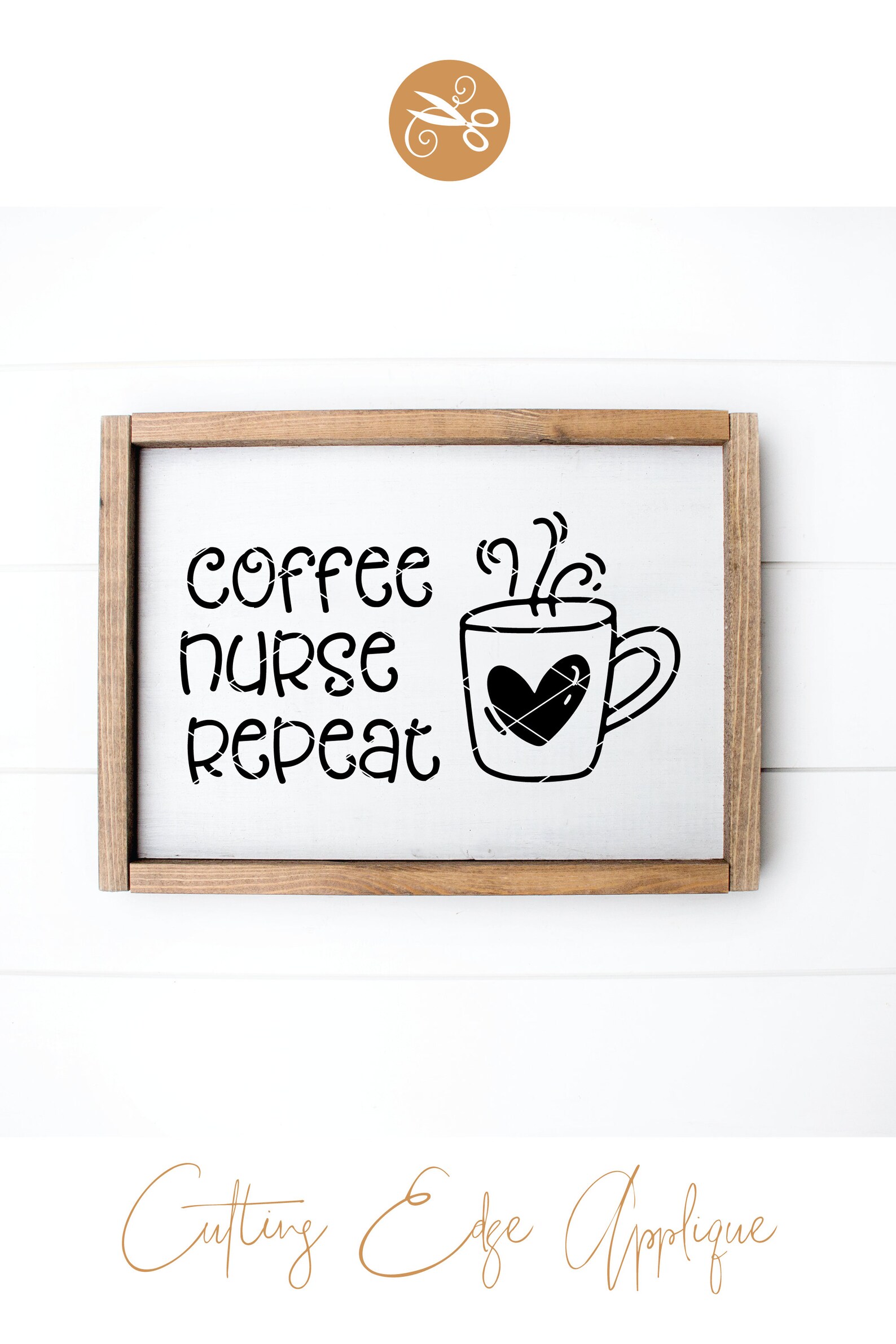 Coffee Nurse Repeat Svg & Clip Art Nurse LPN RN NP Heart | Etsy