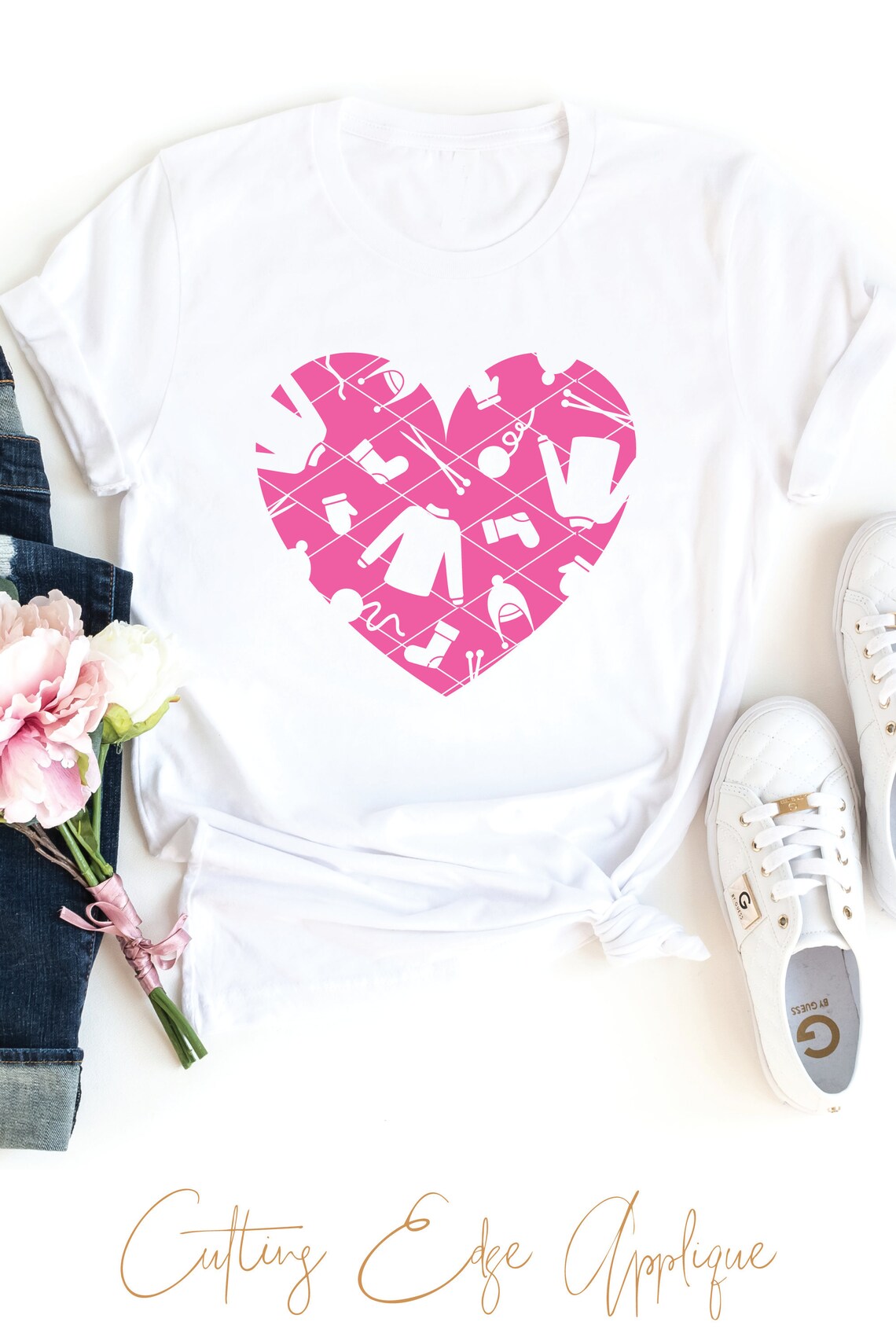 Knitting Heart SVG & Clip Art Knitting Svg Yarn Svg Knitting - Etsy