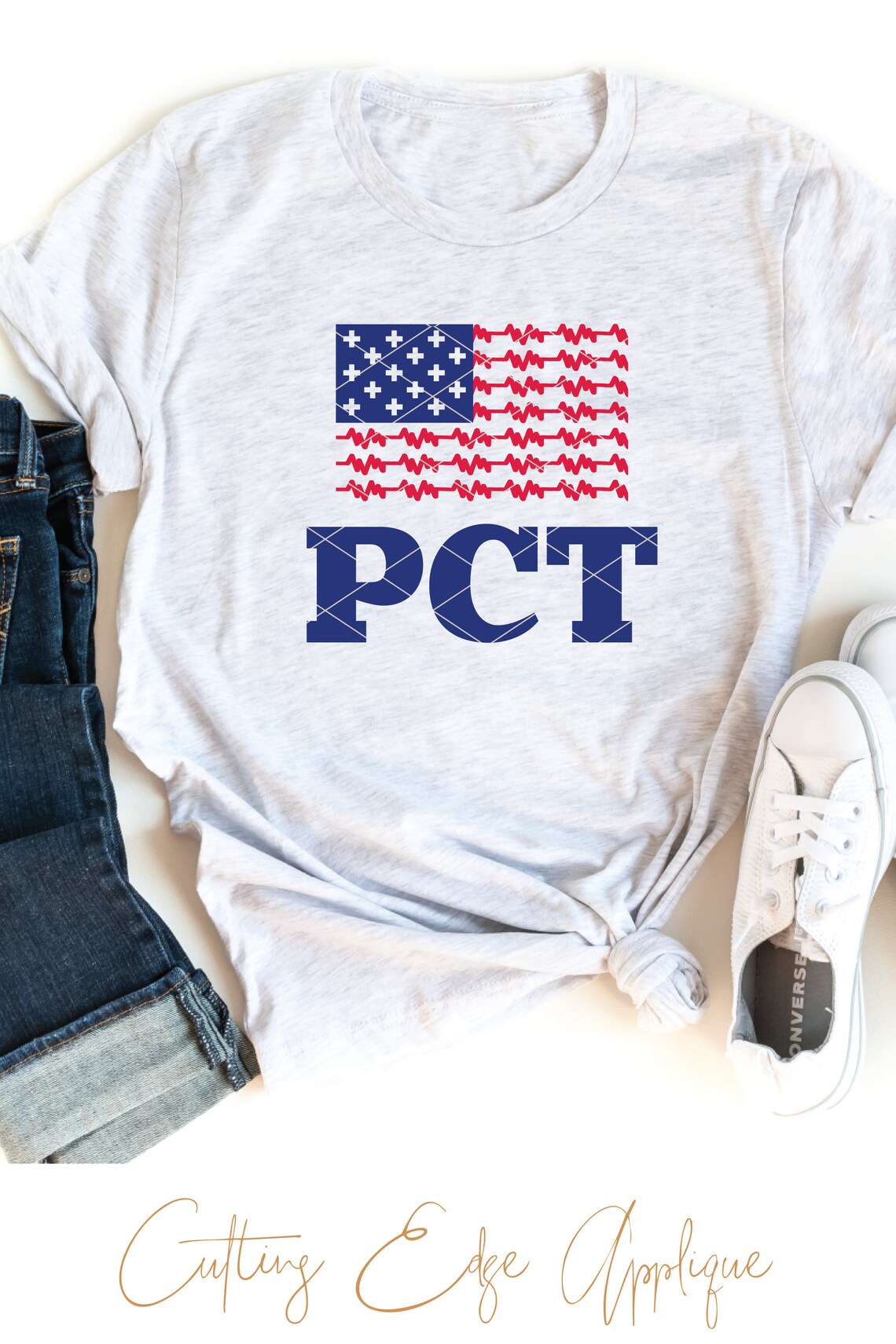 PCT USA Flag Svg Cut File Png Dxf Patient Care Technician July - Etsy