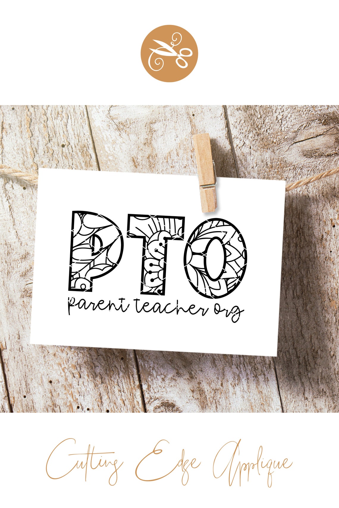 PTO Svg Cut File Parent Teacher Organization Mandala School - Etsy