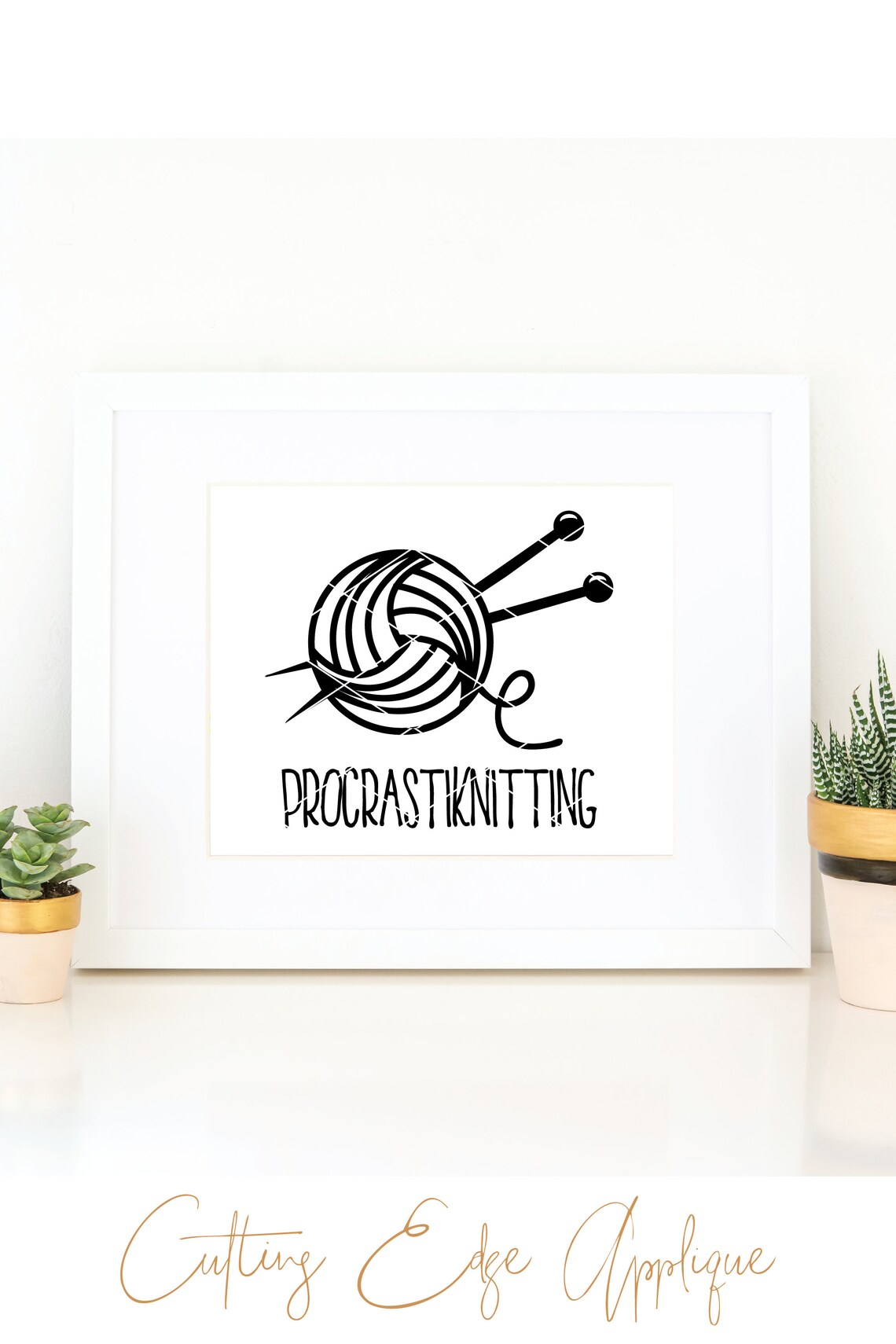 Procrastiknitting SVG & Clip Art Knitting Svg Yarn Svg Knit | Etsy