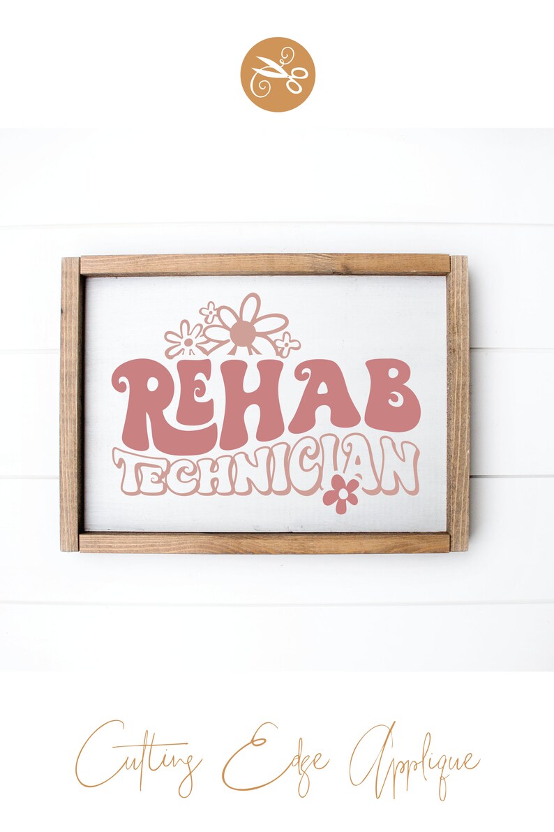 Retro Rehab Technician Svg Cut File Rehabilitation Tech | Etsy