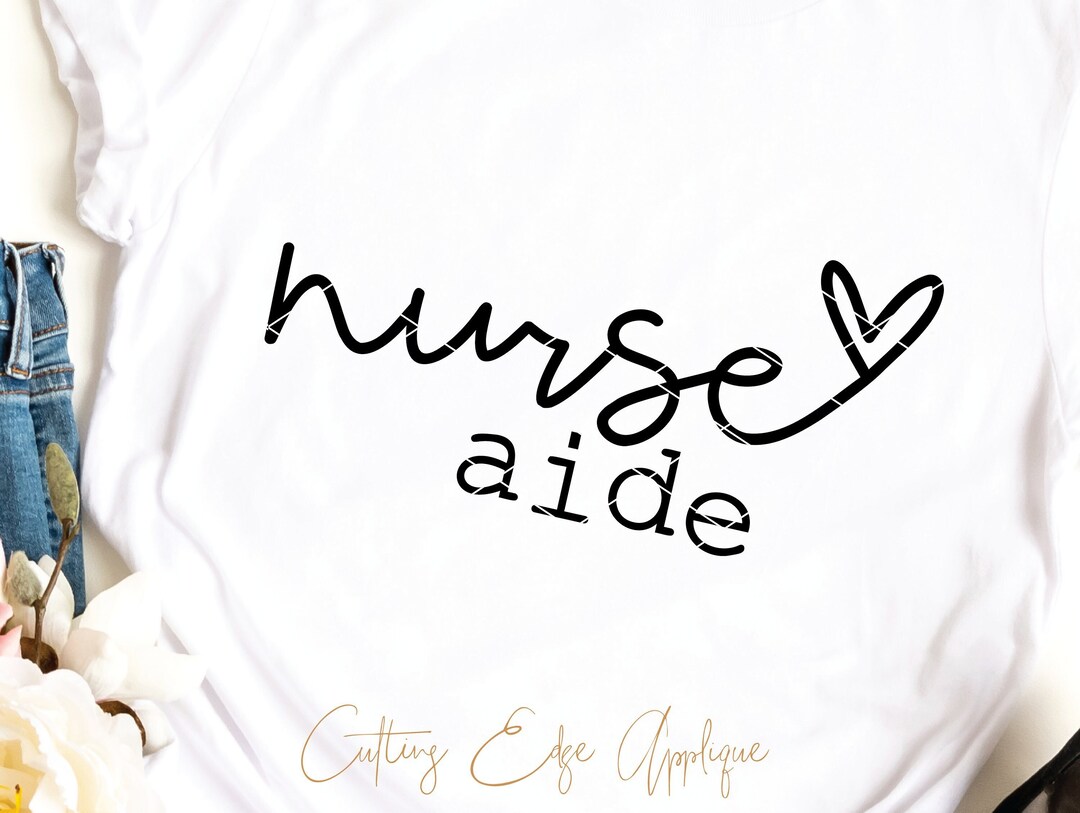 Nurse Aide Svg Cut File Nursing Assistant Hand Lettered Dxf Png Cricut ...