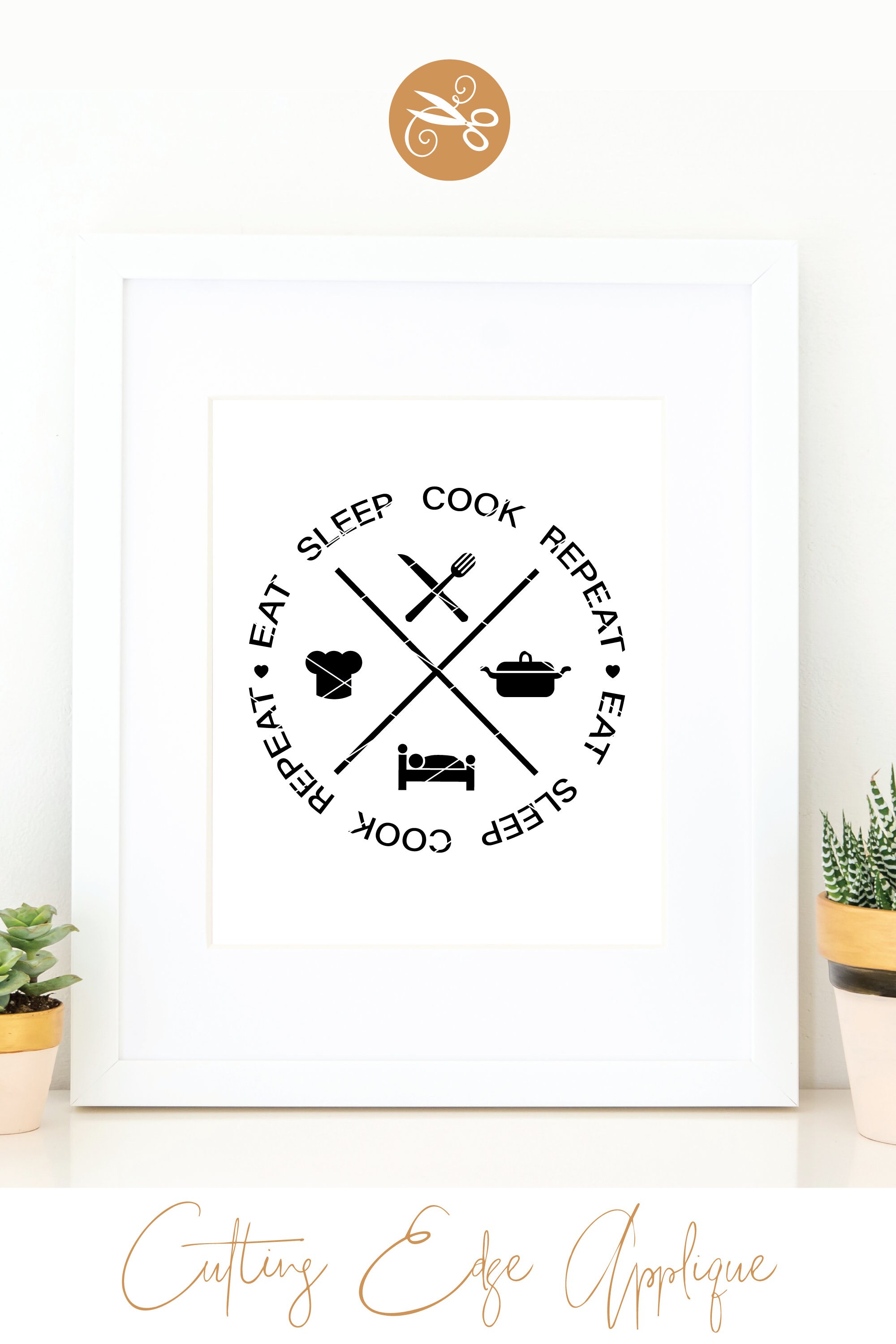 Cooking svg Eat Sleep Cook Repeat svg foodie cook chef kitchen | Etsy