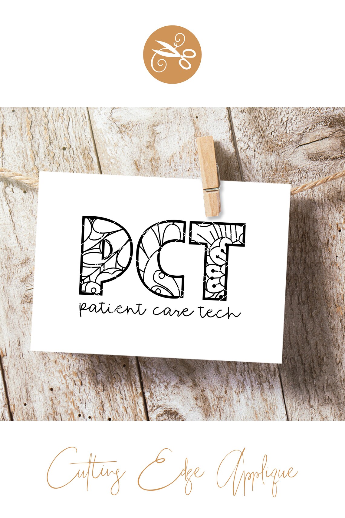 PCT Patient Care Technician Svg & Clip Art Mandala Tech Svg - Etsy