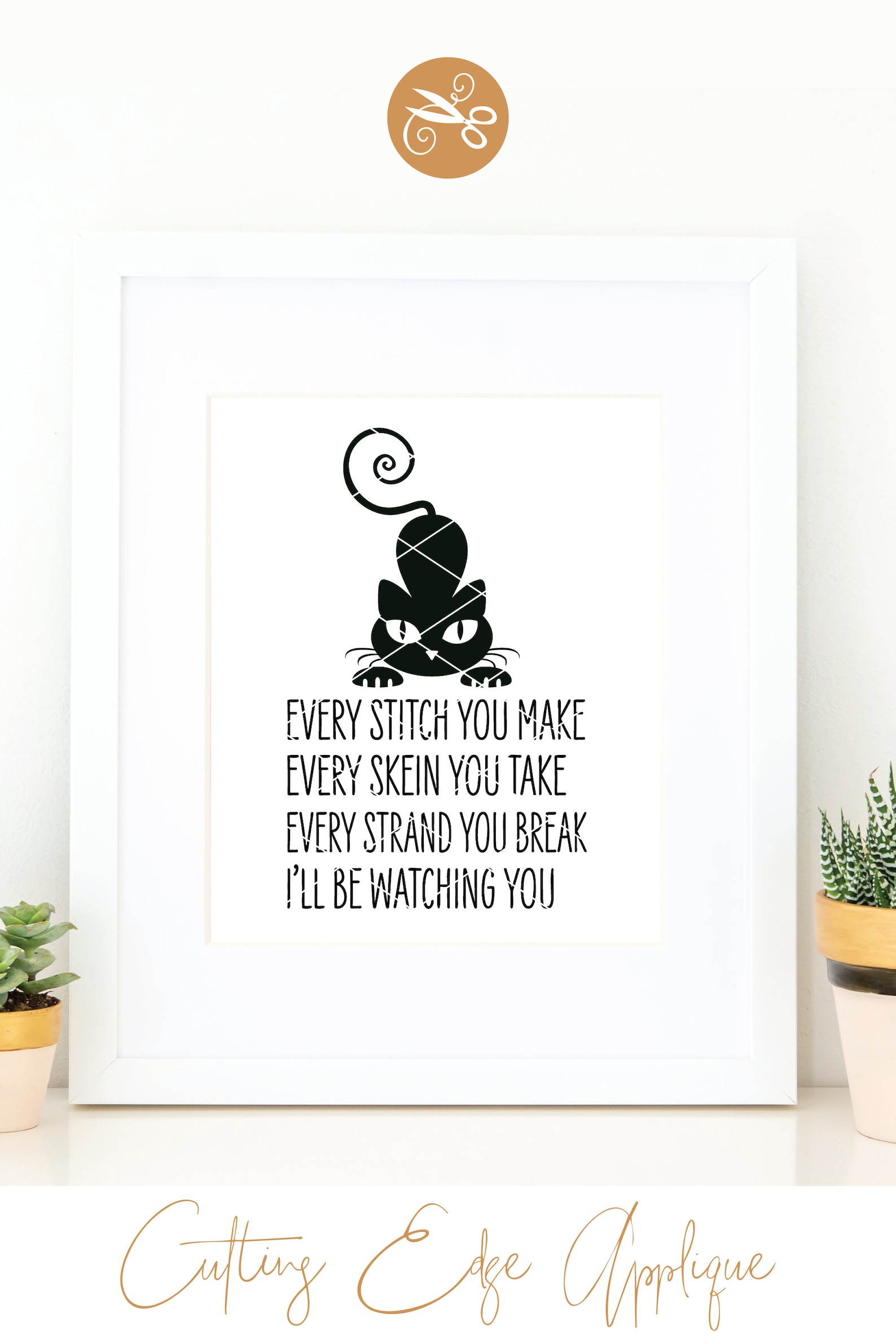 Every Stitch You Make Yarn Svg & Clip Art Wool Cat Lover Crochet ...