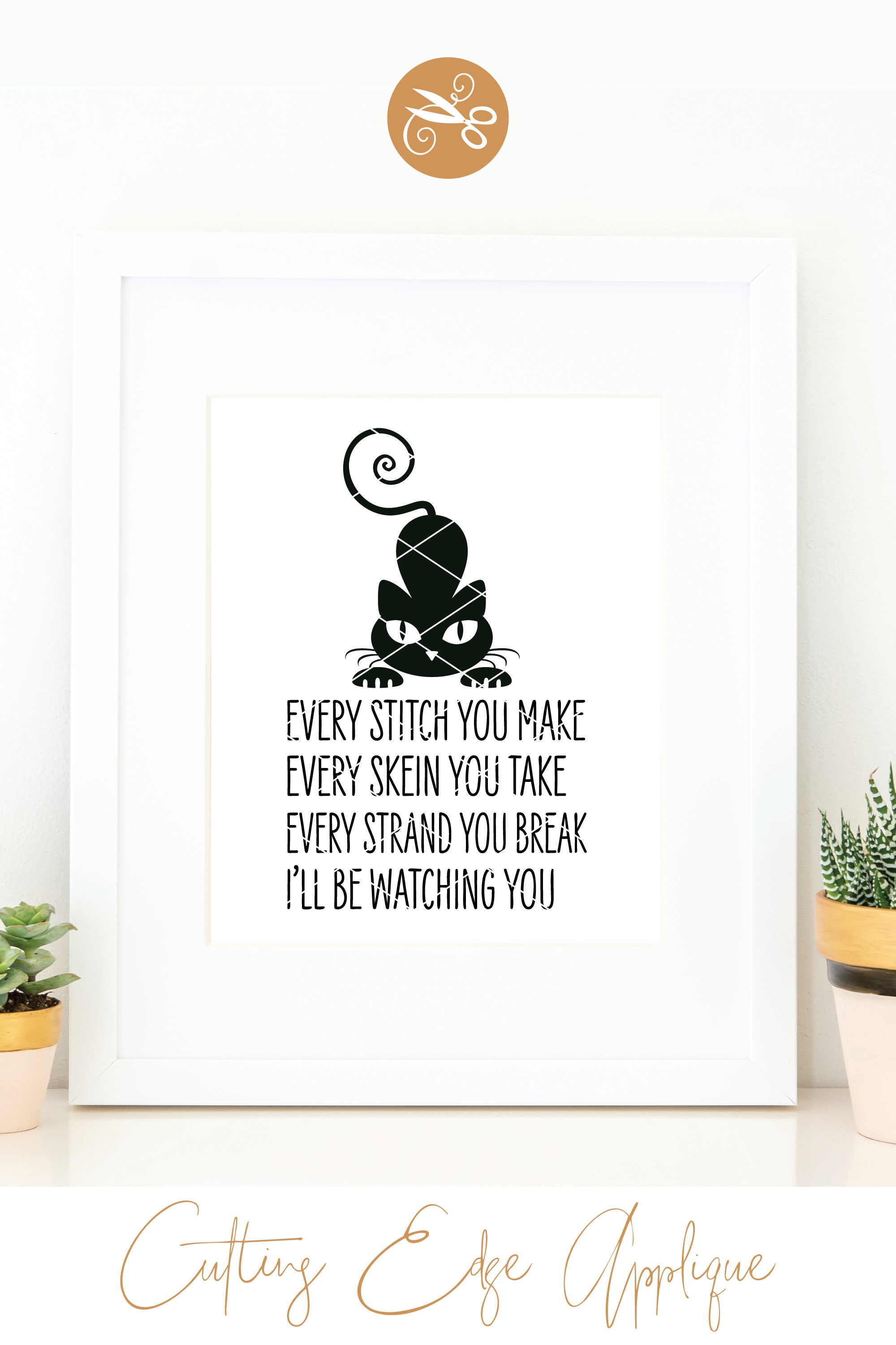 Every Stitch You Make Yarn Svg & Clip Art Wool Cat Lover Crochet ...