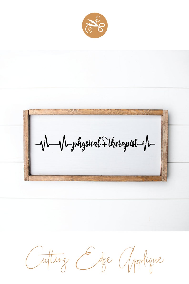 Physical Therapist Heartbeat Svg & Clip Art PT Physical Therapy Cut ...