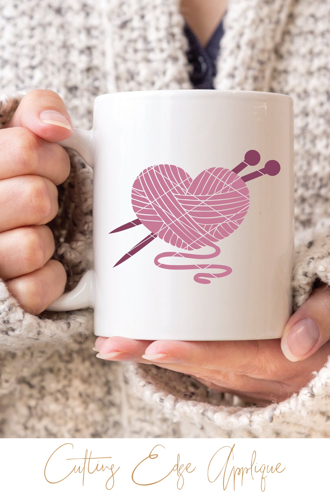 Knitting Love SVG & Clip Art Knitting Svg Yarn Svg Yarn Heart - Etsy