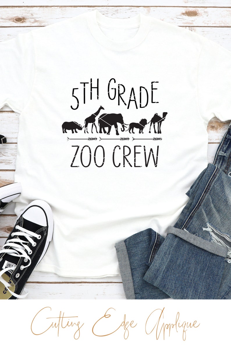 5th Grade Zoo Crew Svg & Clip Art Fifth Grade Teacher Shirt - Etsy