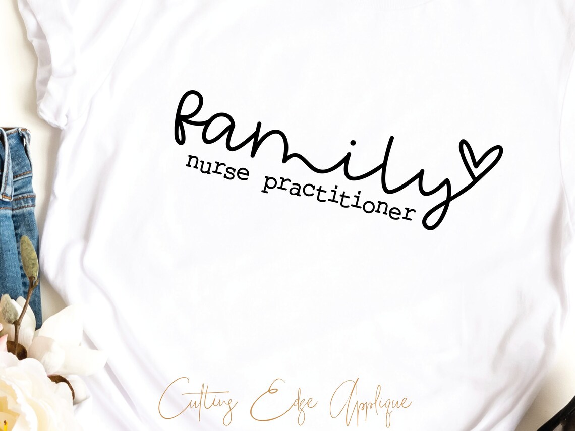 Family Nurse Practitioner Svg Cut File FNP Hand Lettered Dxf | Etsy