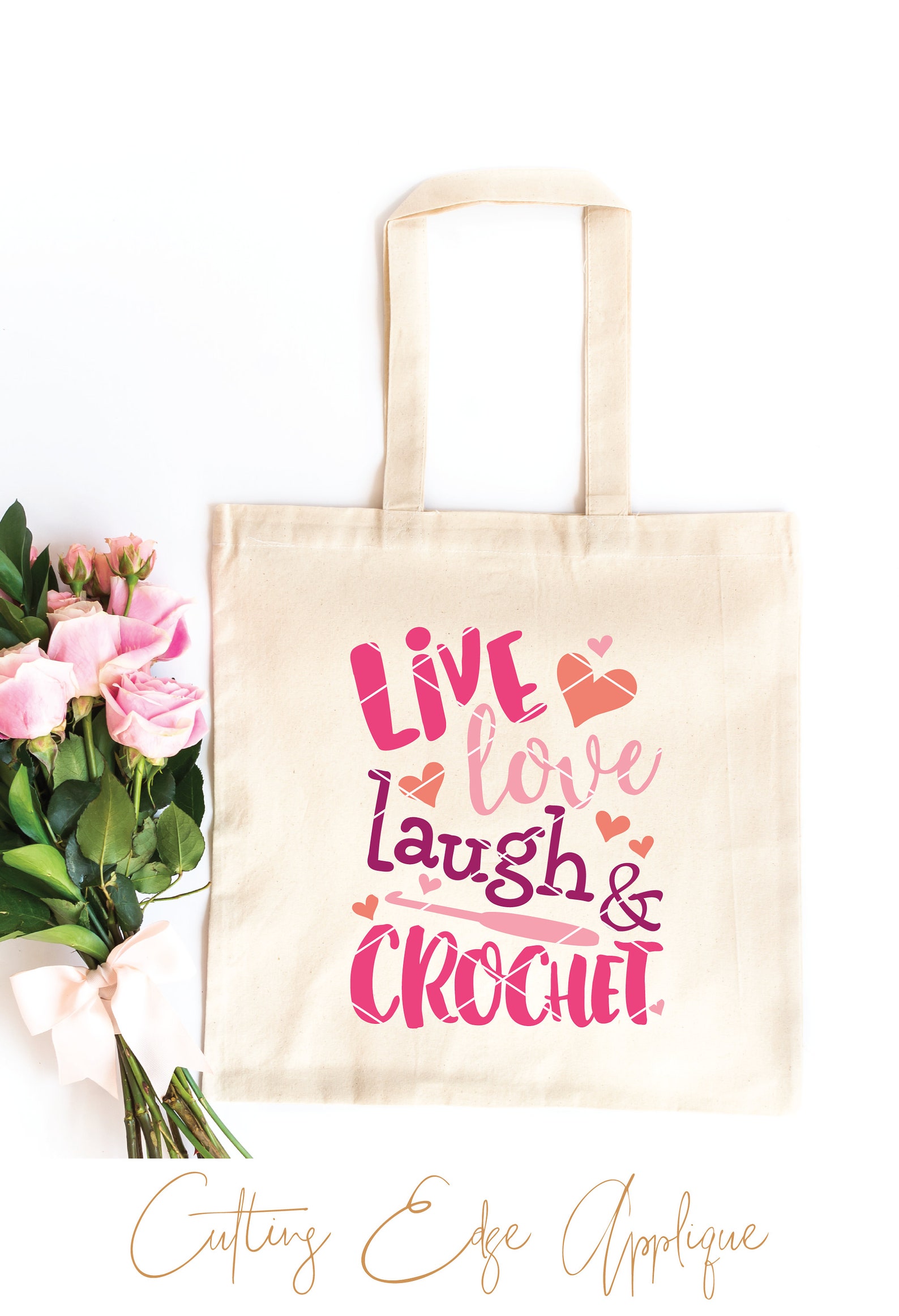 Live Love Laugh & Crochet Svg Cut File Yarn Wool Hook Dxf Png Cricut ...