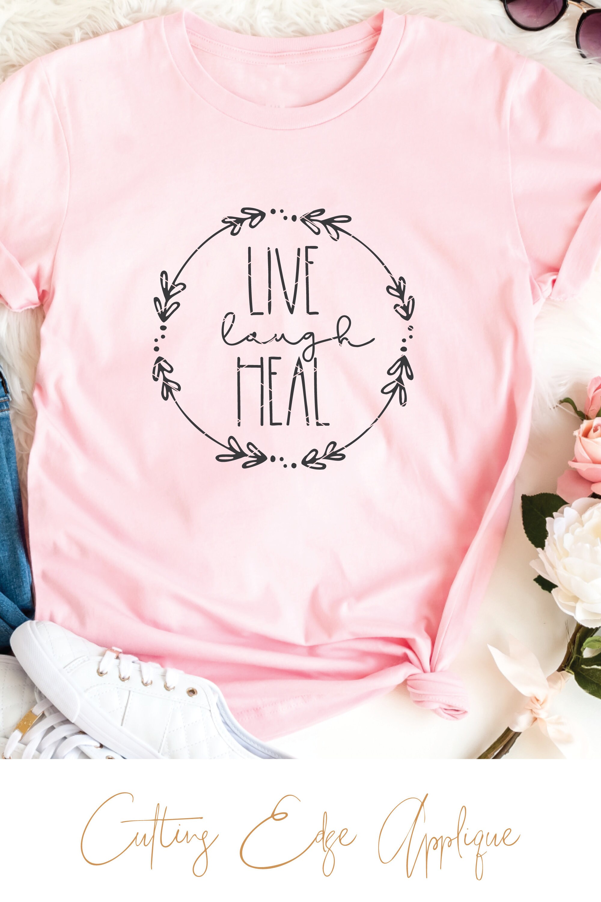 Live Laugh Heal svg & clip art healing vibes medical scrub | Etsy