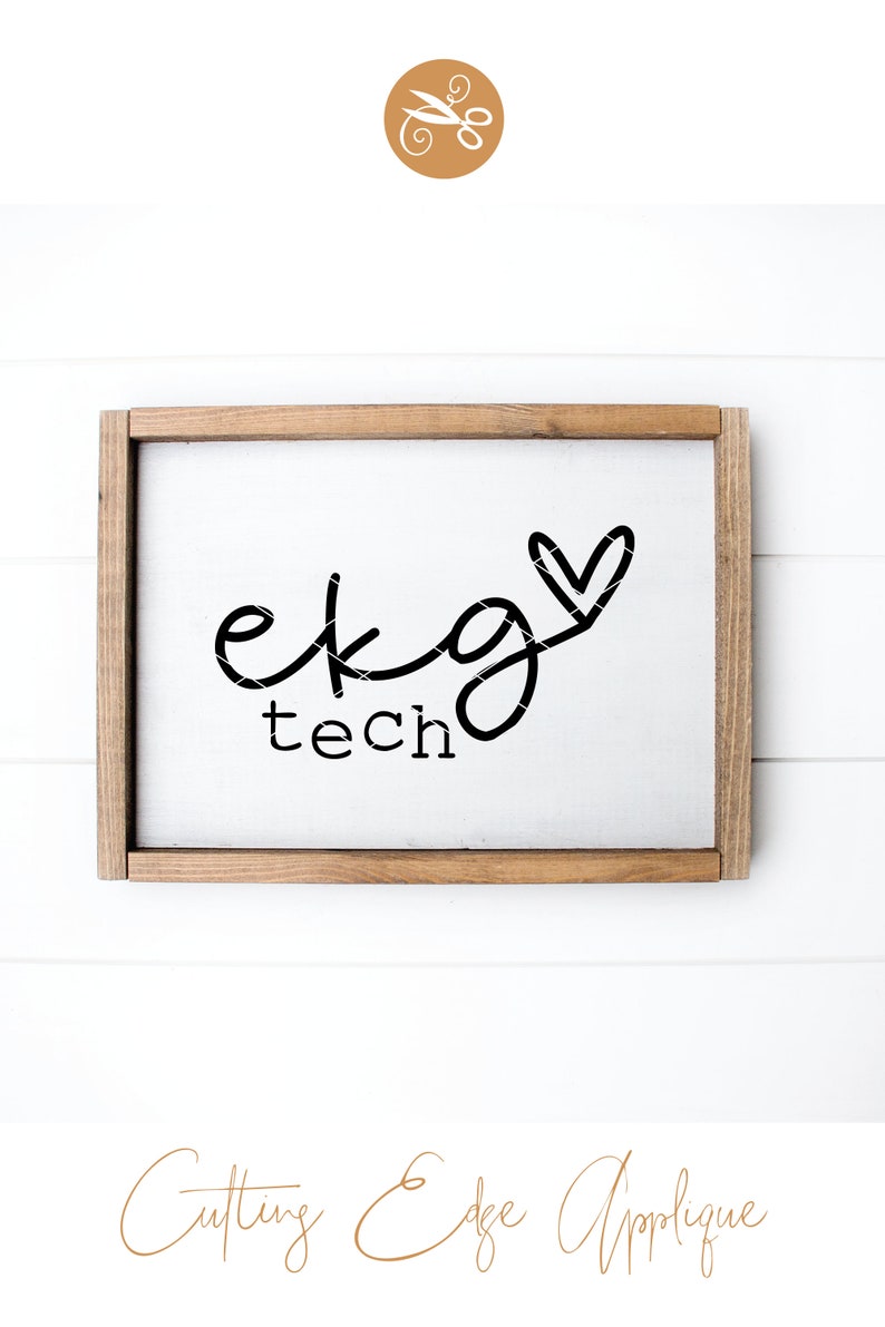 EKG Tech Svg & Clip Art CET Electrocardiogram Technician Hand - Etsy