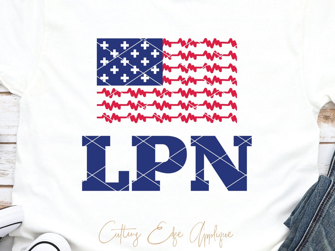 LPN USA Flag Svg Cut File Png Dxf Licensed Practical Nurse - Etsy