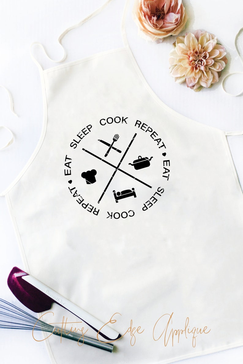 Cooking Svg Eat Sleep Cook Repeat Svg Foodie Cook Chef Kitchen - Etsy