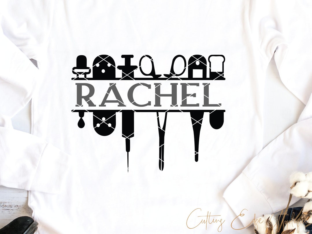 Nurse Name Split Frame Svg Cut File Laser File Nurse Monogram Nursing ...