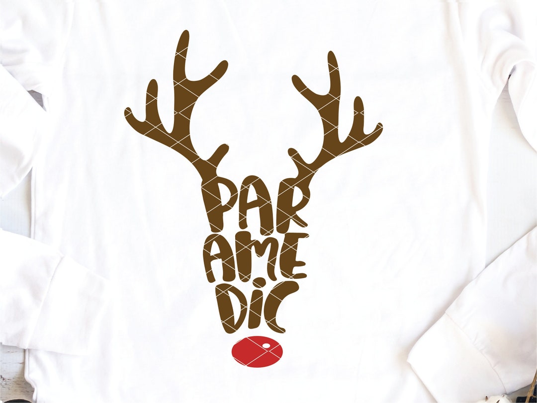 Reindeer Paramedic Svg Cut File Christmas Xmas Holiday Emergency ...
