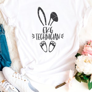 Easter Bunny EKG Tech Svg & Clip Art Electrocardiogram Technician ...