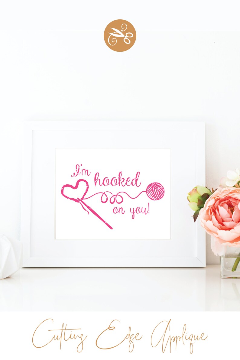 I'm Hooked on You SVG & Clip Art Crochet Svg Yarn Svg - Etsy