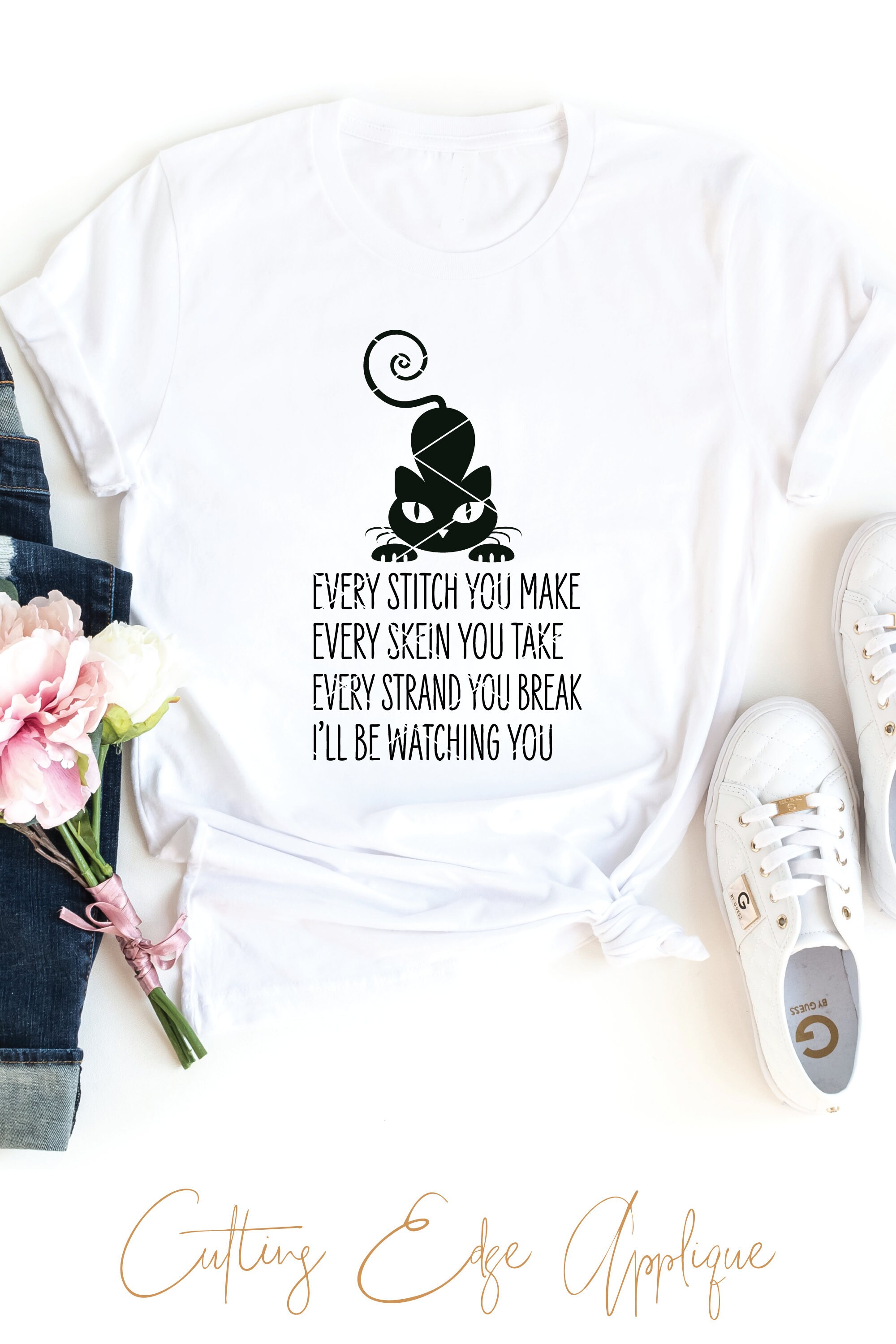 Every Stitch You Make Yarn Svg & Clip Art Wool Cat Lover Crochet ...