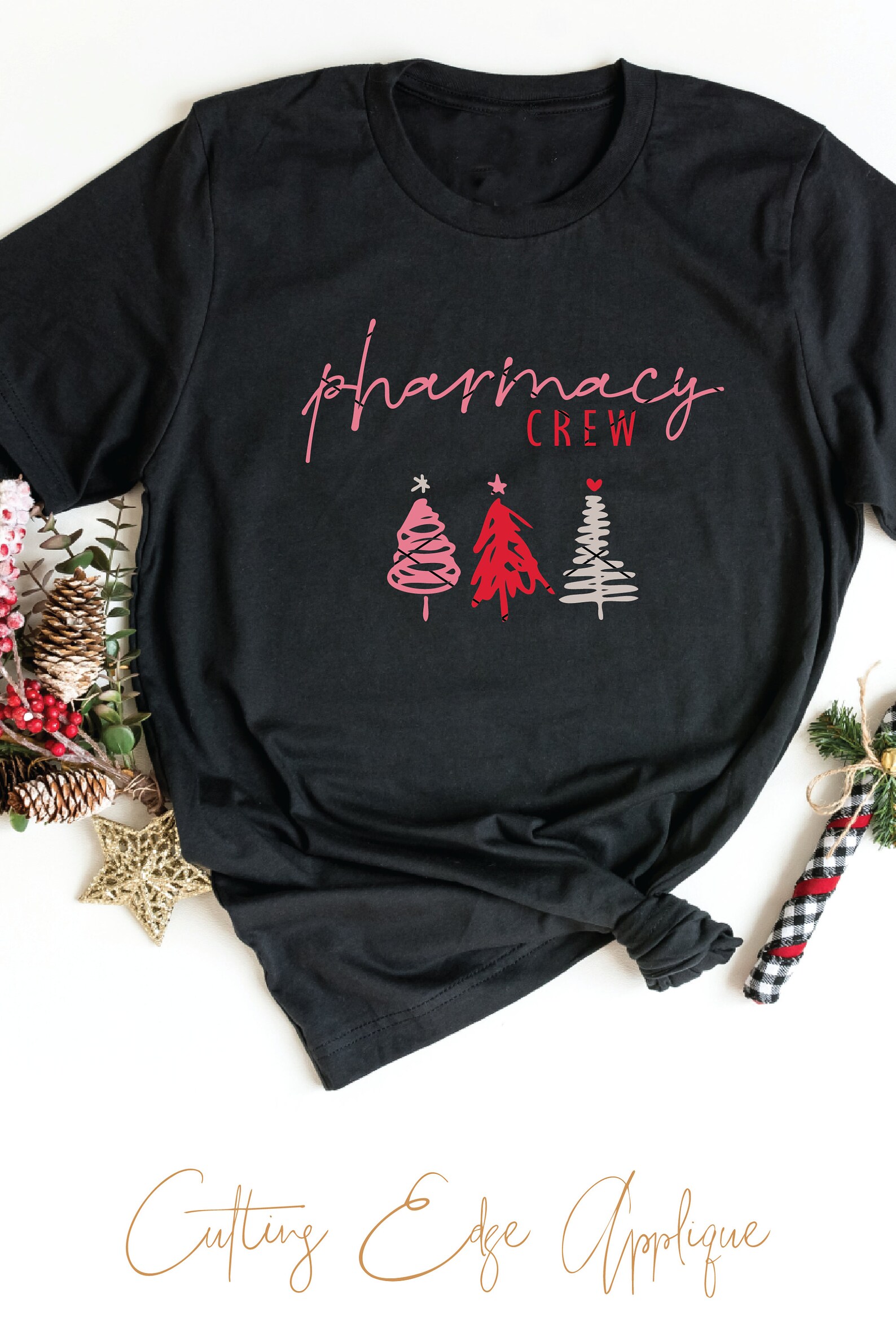 Christmas Pharmacy Crew Svg Cut File Xmas Holiday Trees - Etsy