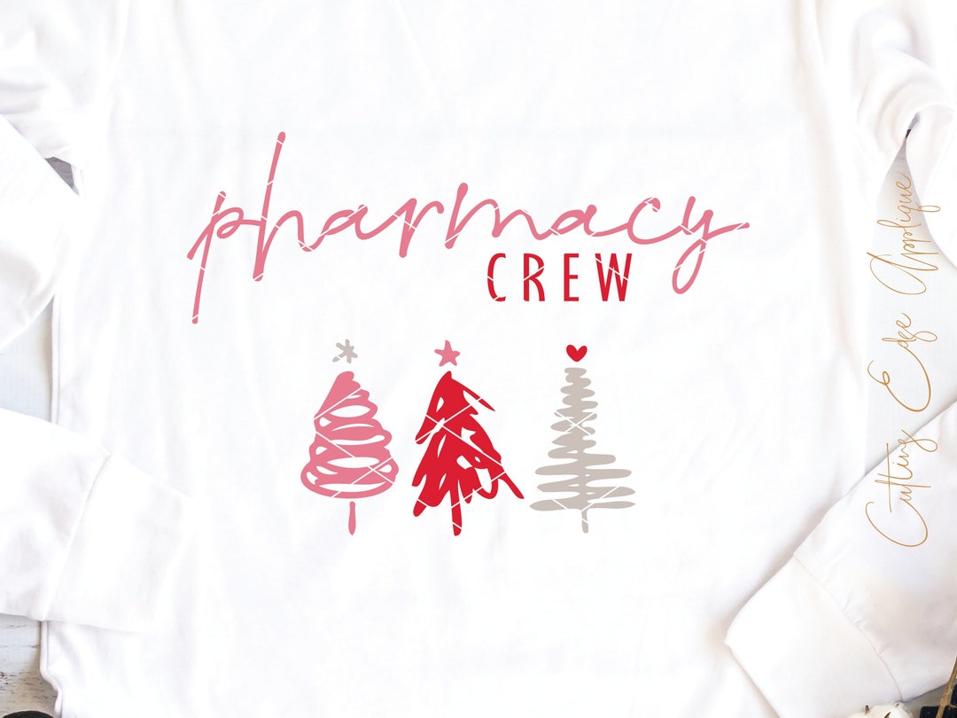 Christmas Pharmacy Crew Svg Cut File Xmas Holiday Trees - Etsy