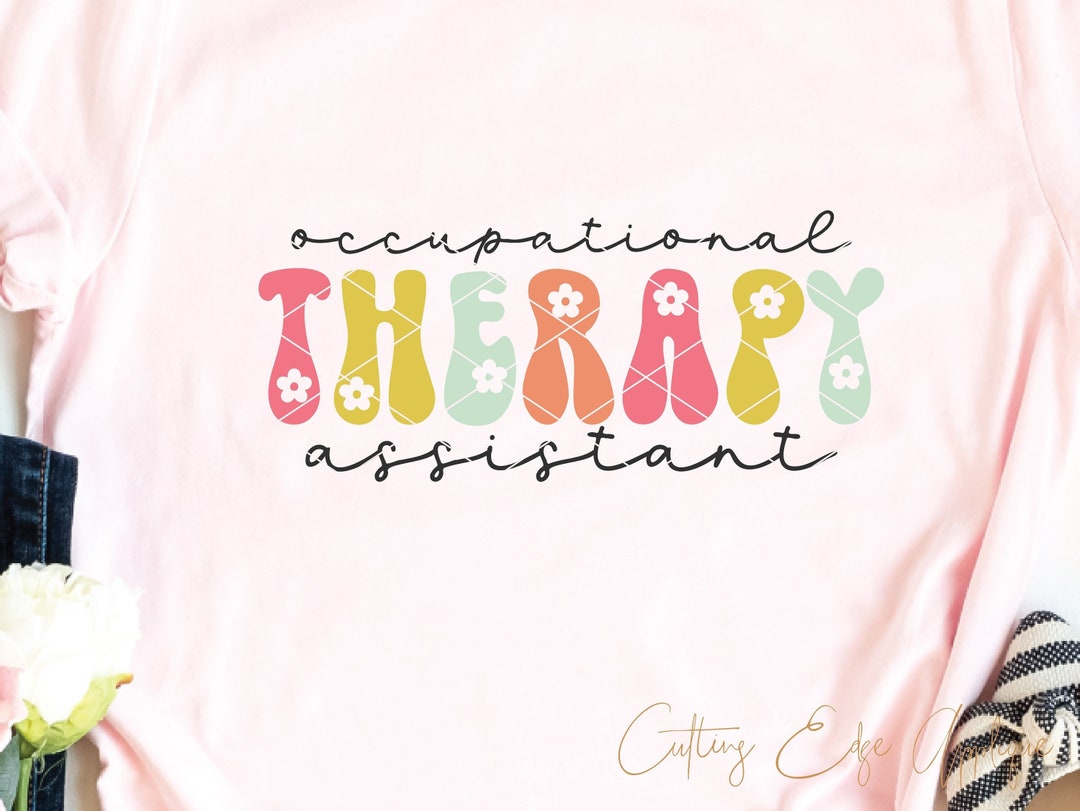 Retro Occupational Therapy Assistant Svg Cut File OTA Flower Floral Dxf ...