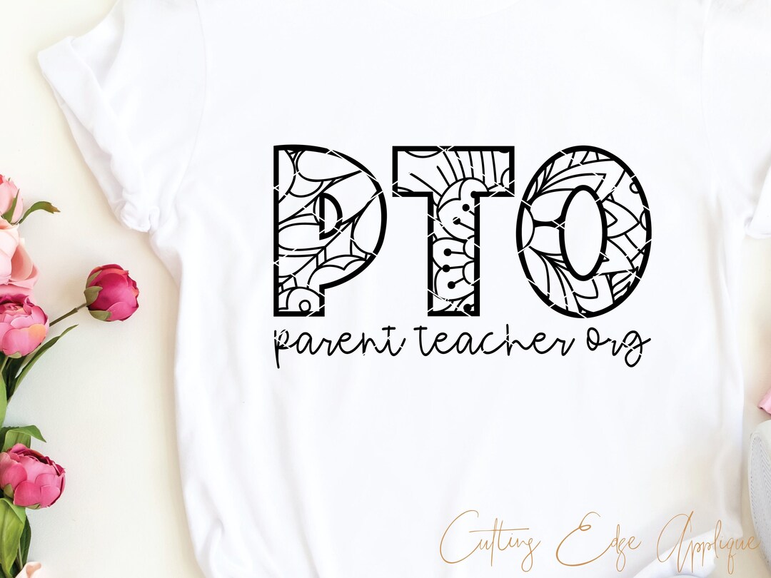 PTO Svg Cut File Parent Teacher Organization Mandala School - Etsy