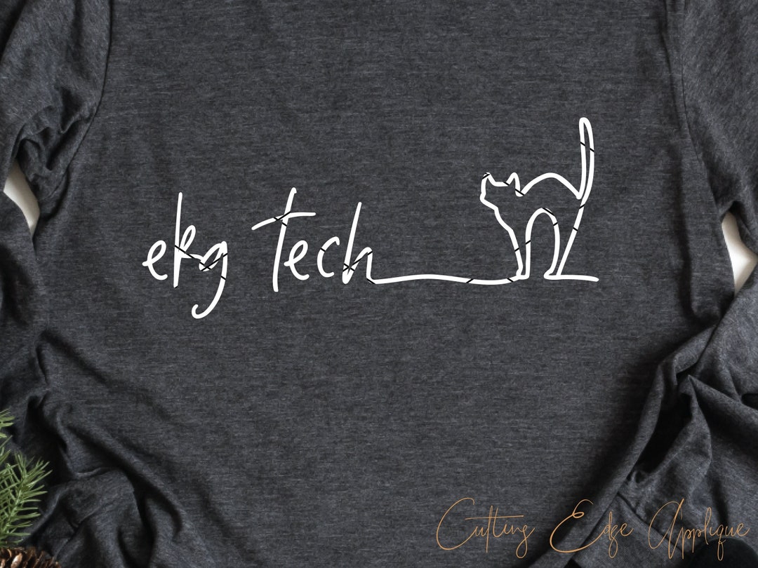 EKG Tech Svg Cut File Halloween Electrocardiogram Technician Scaredy ...