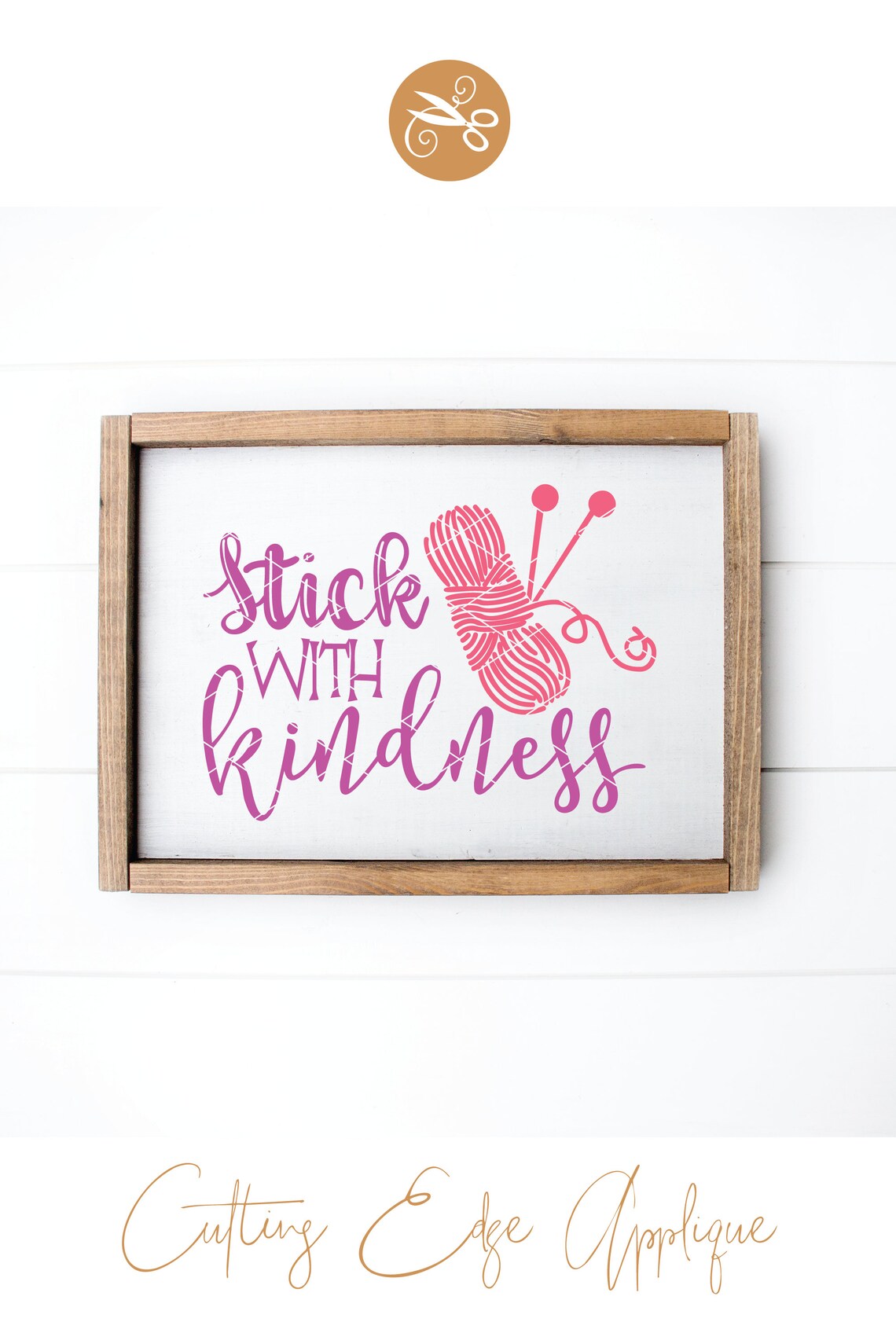 Stick With Kindness SVG & Clip Art Knitting Svg Knit Svg Yarn - Etsy