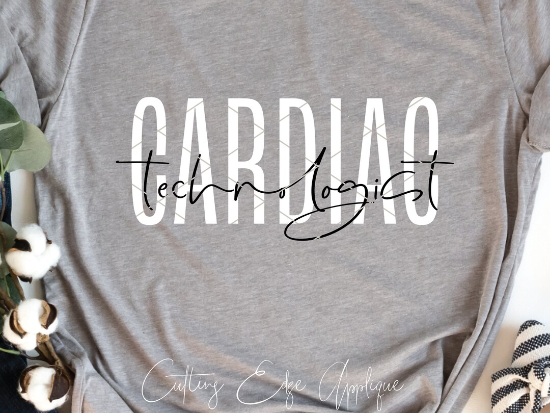 Cardiac Technologist Svg Cut File Cardiology Tech Modern Dxf - Etsy