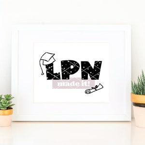 Licensed Practical Nurse Graduation Svg & Clip Art LPN Svg Graduate ...