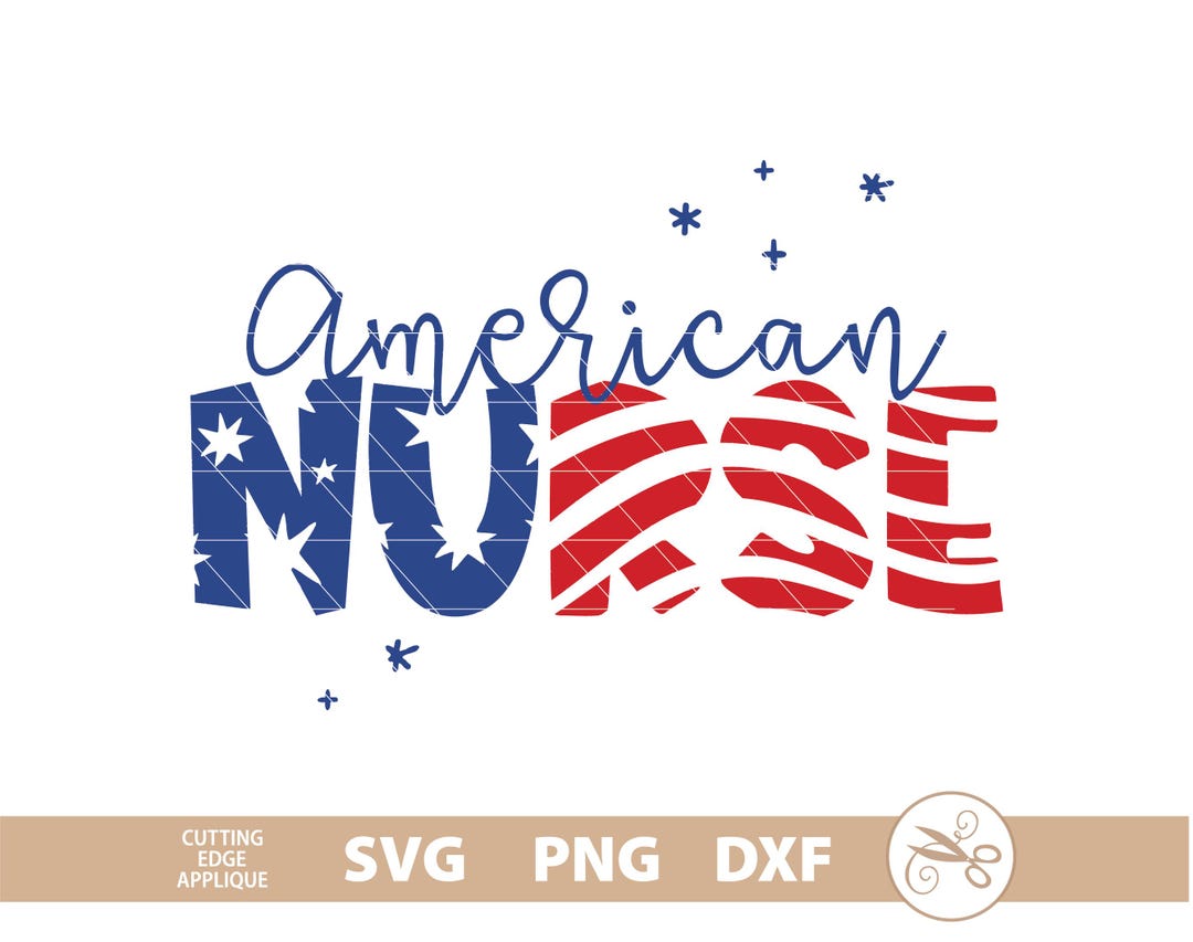 Nurse USA Flag Svg, Nurse Svg, LPN RN Np July 4th Fourth American ...