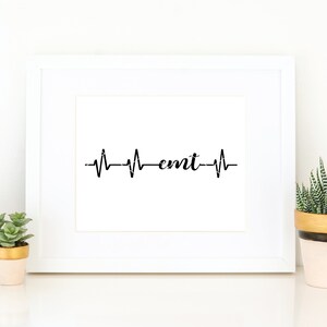 EMT Heartbeat Svg & Clip Art Emergency Medical Technician Ambulance Svg ...