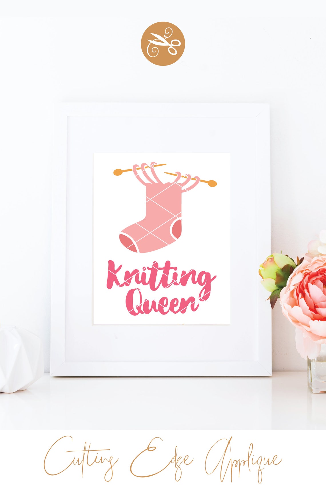 Knitting Queen SVG & Clip Art Knitting Svg Yarn Svg Knit Knitting ...