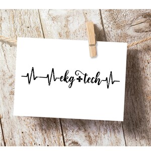 EKG Tech Heartbeat Svg & Clip Art Telemetry Tech EKG Technician CET ...