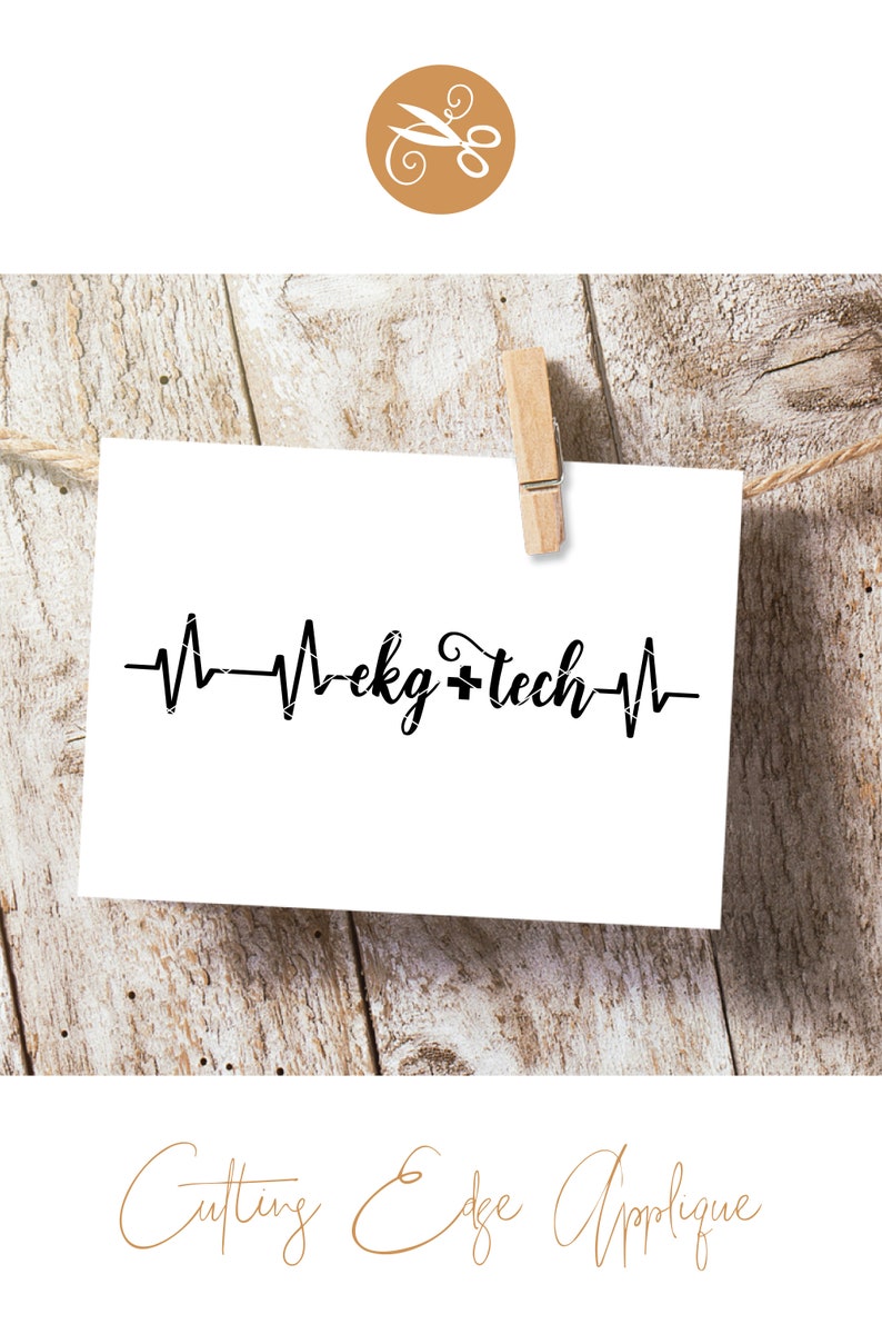 EKG Tech Heartbeat Svg & Clip Art Telemetry Tech EKG - Etsy