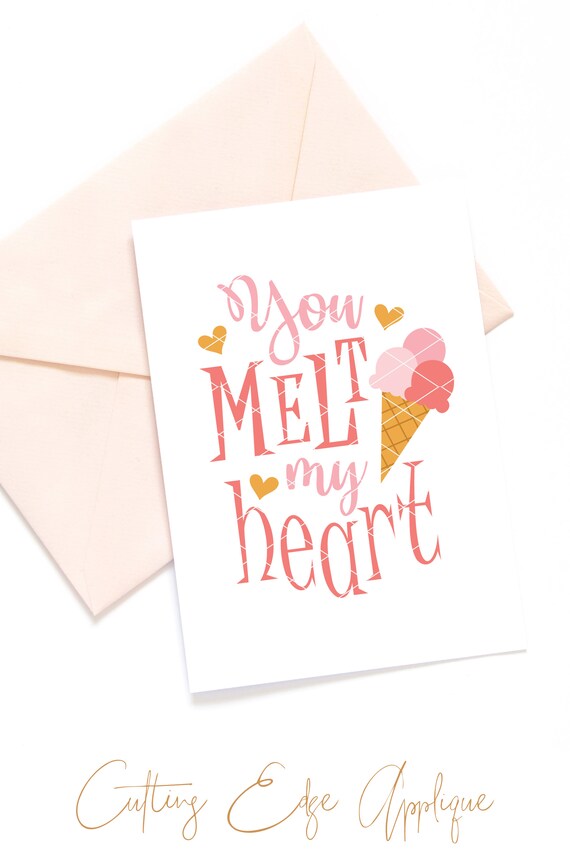 Card Making & Stationery Craft Supplies & Tools You Melt My Heart svg ...