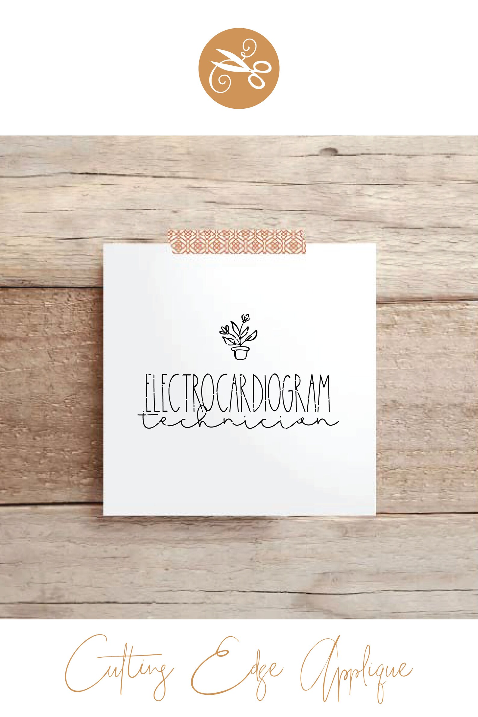 EKG Tech Svg & Clip Art CET Electrocardiogram Technician - Etsy