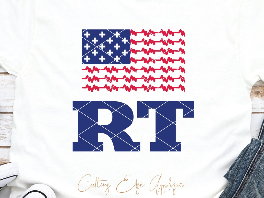 RT USA Flag Svg Cut File Png Dxf Respiratory Therapist Radiologic Tech ...