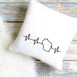 Wisconsin Heartbeat Svg Wisconsin State Cut File DXF PNG Clip Art - Etsy