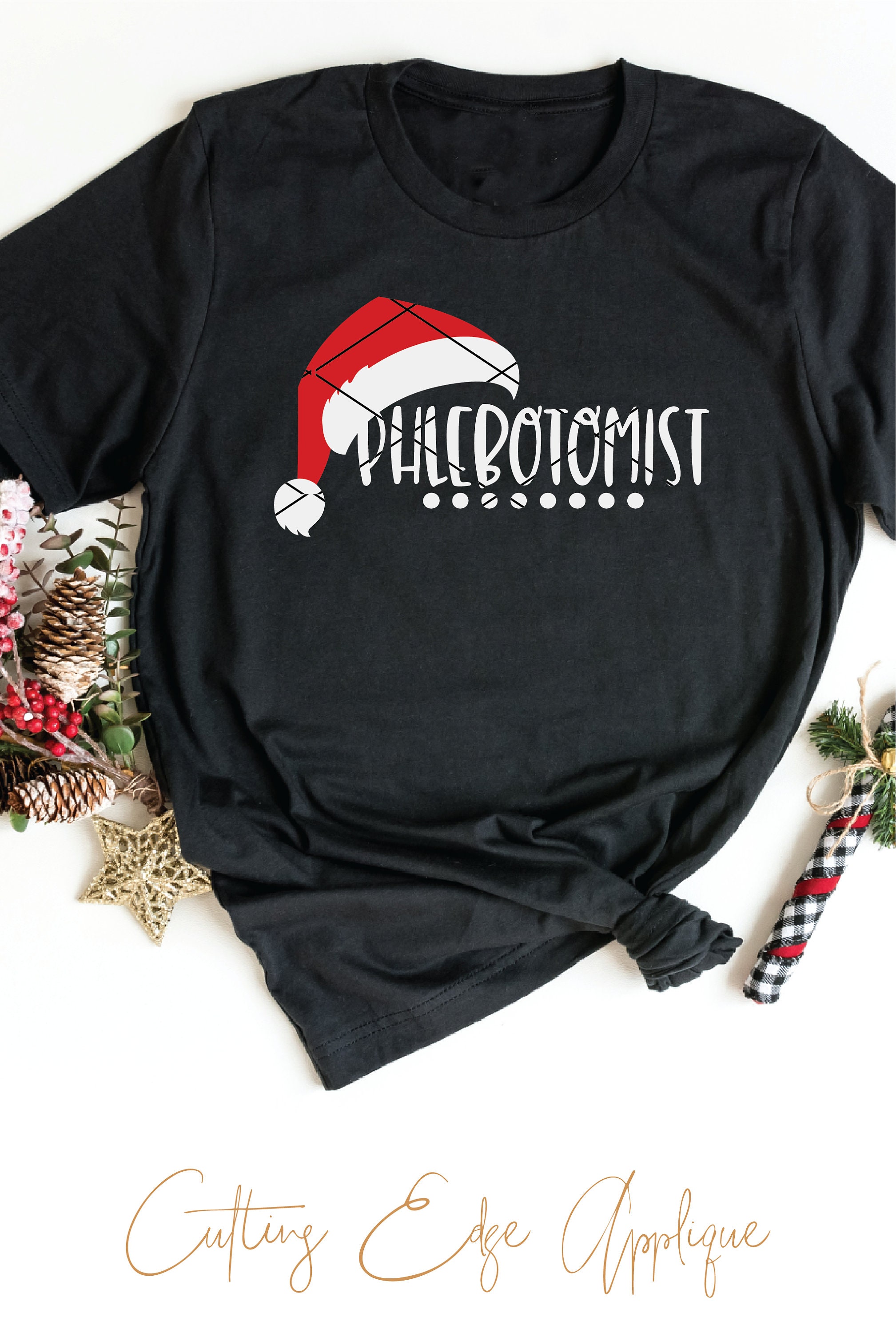 Christmas Phlebotomist Svg Cut File Xmas Holiday Santa Hat Phlebotomy ...