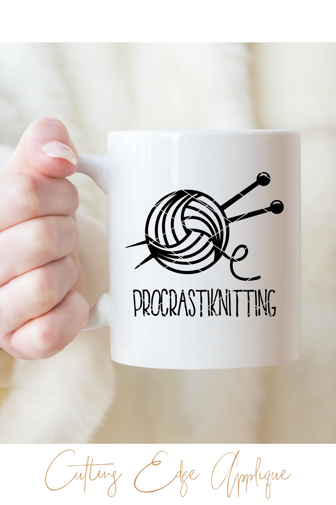 Procrastiknitting SVG & Clip Art Knitting Svg Yarn Svg Knit | Etsy