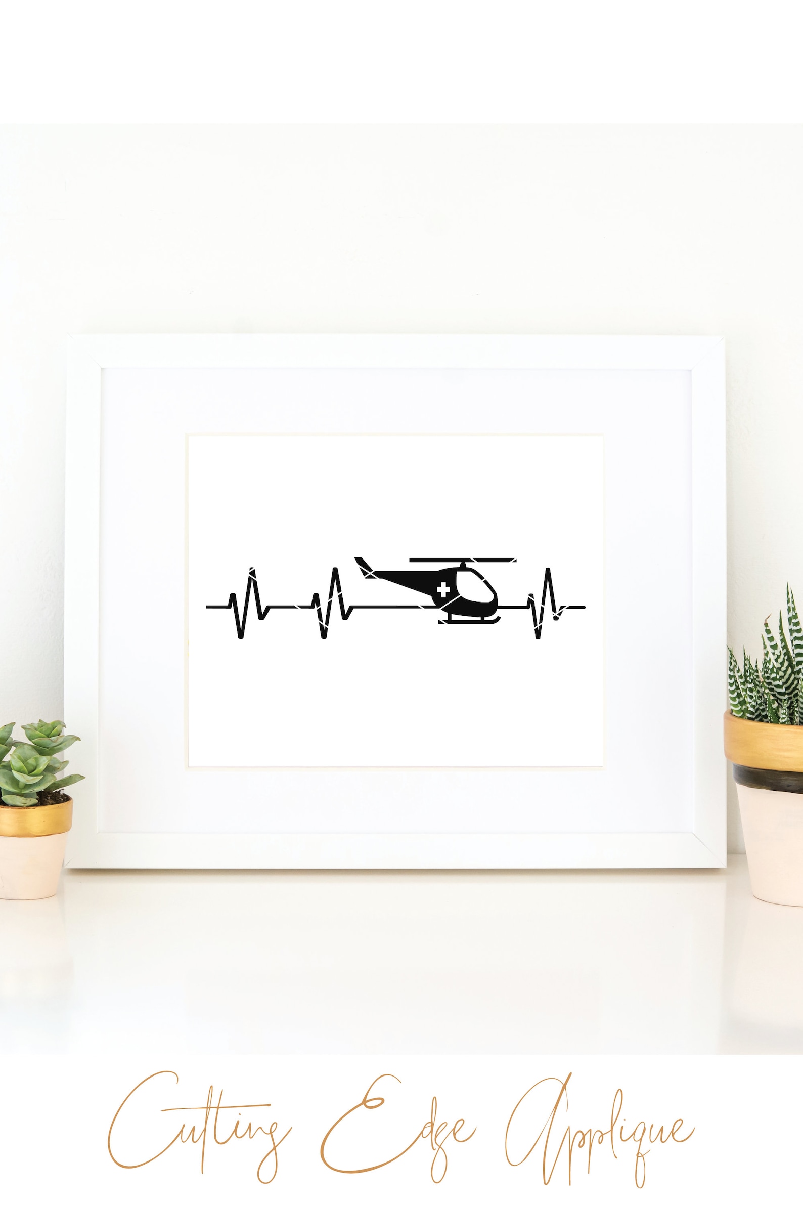 Medical Helicopter Heartbeat Svg Cut File Laser File Trauma - Etsy